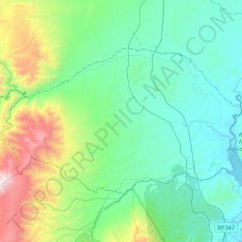 Carte topographique Municipio de Tapia, altitude, relief